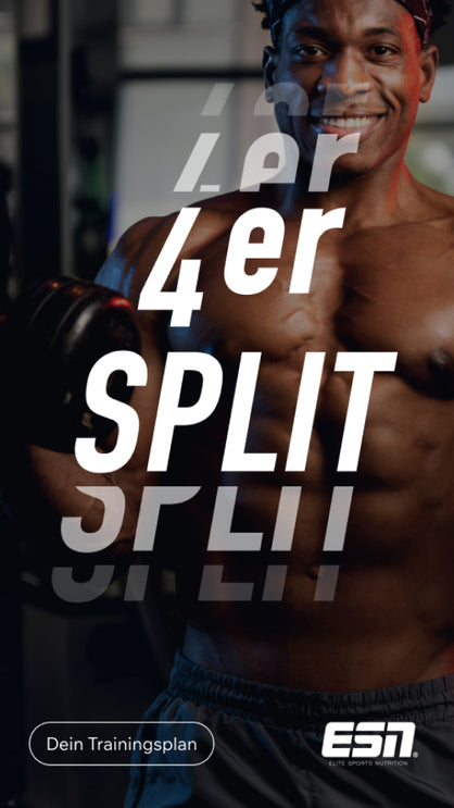 4er Split Trainingsplan | Muskelaufbau für Fortgeschrittene – ESN