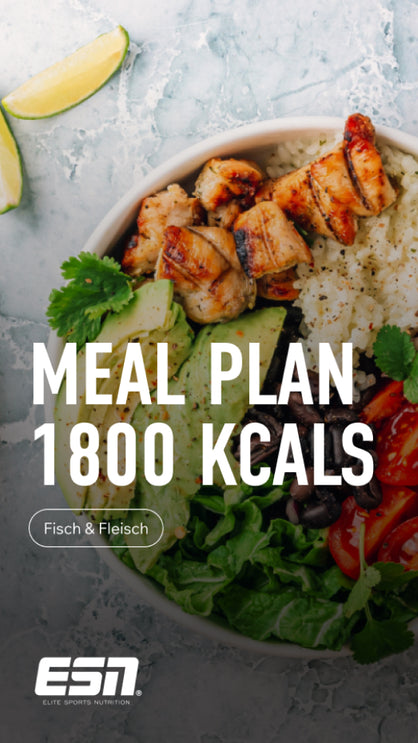1800 kcal am Tag Ernährungsplan mit Einkaufsliste – ESN
