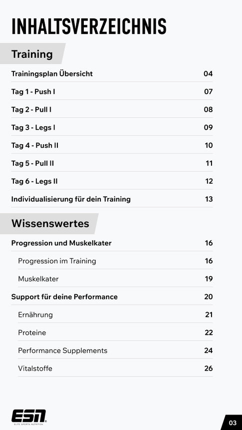 Push – Pull – Legs: Advanced Plan – ESN